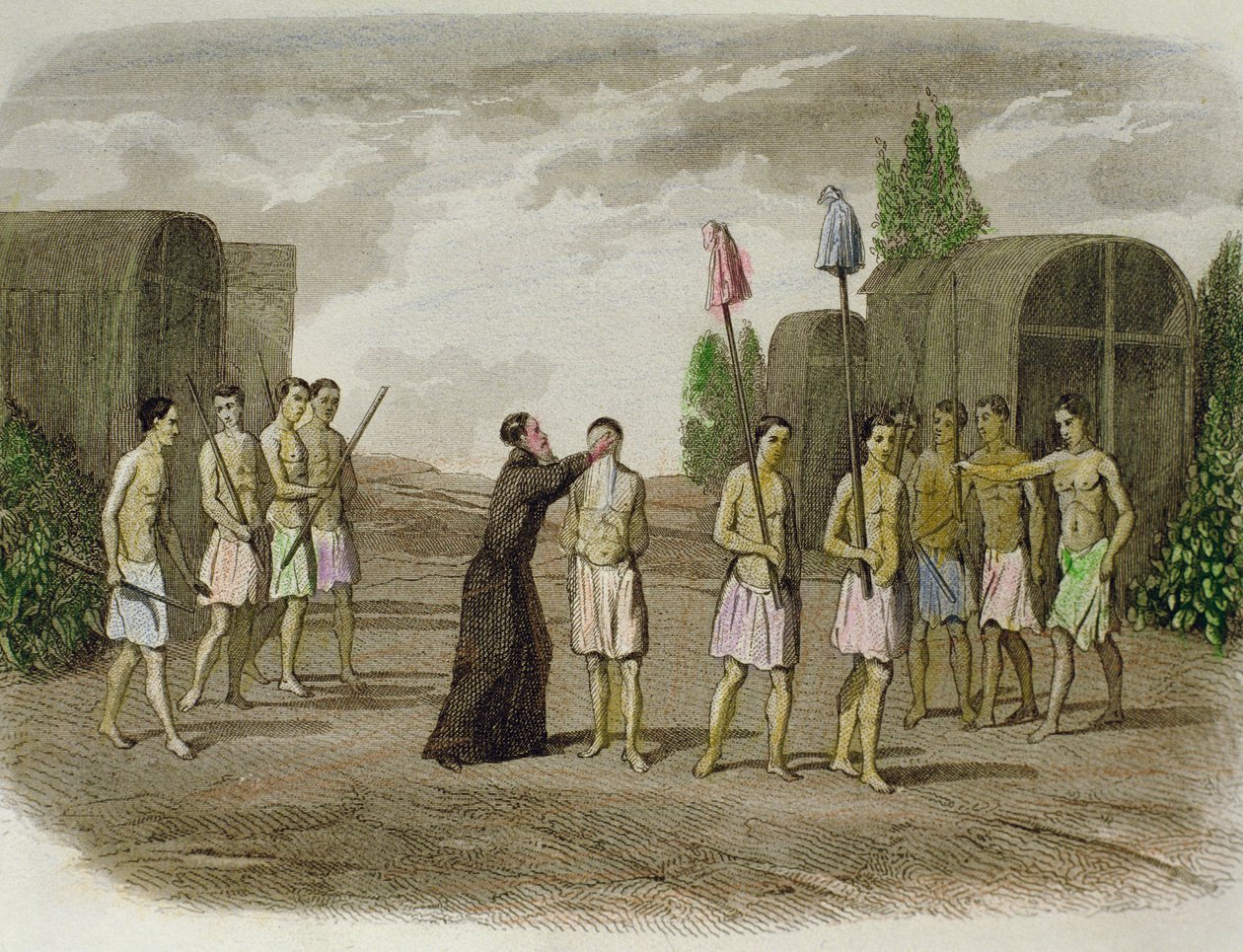 An Indigenous Slave of the Tupinamba Tribe is Baptized by a Jesuit ...