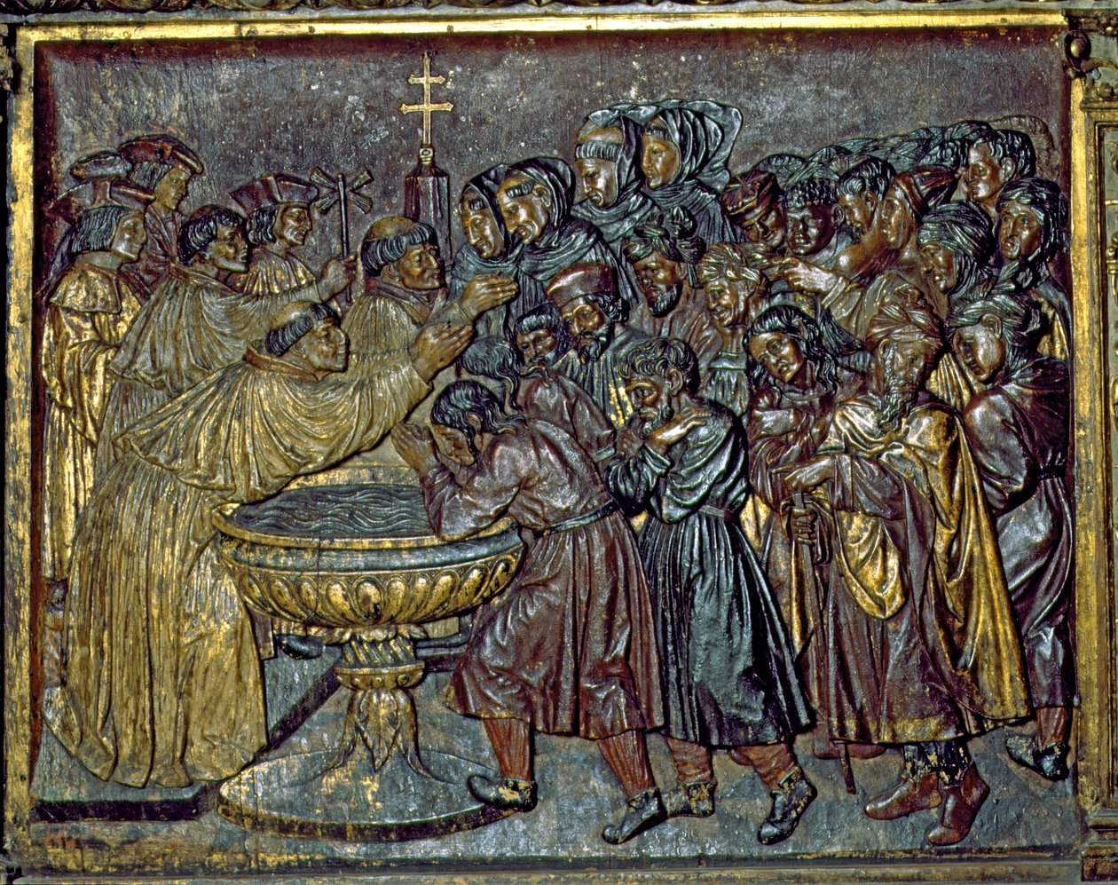 Baptism of the Moors, by Felipe Bigarny, Capilla Real, Granada ...