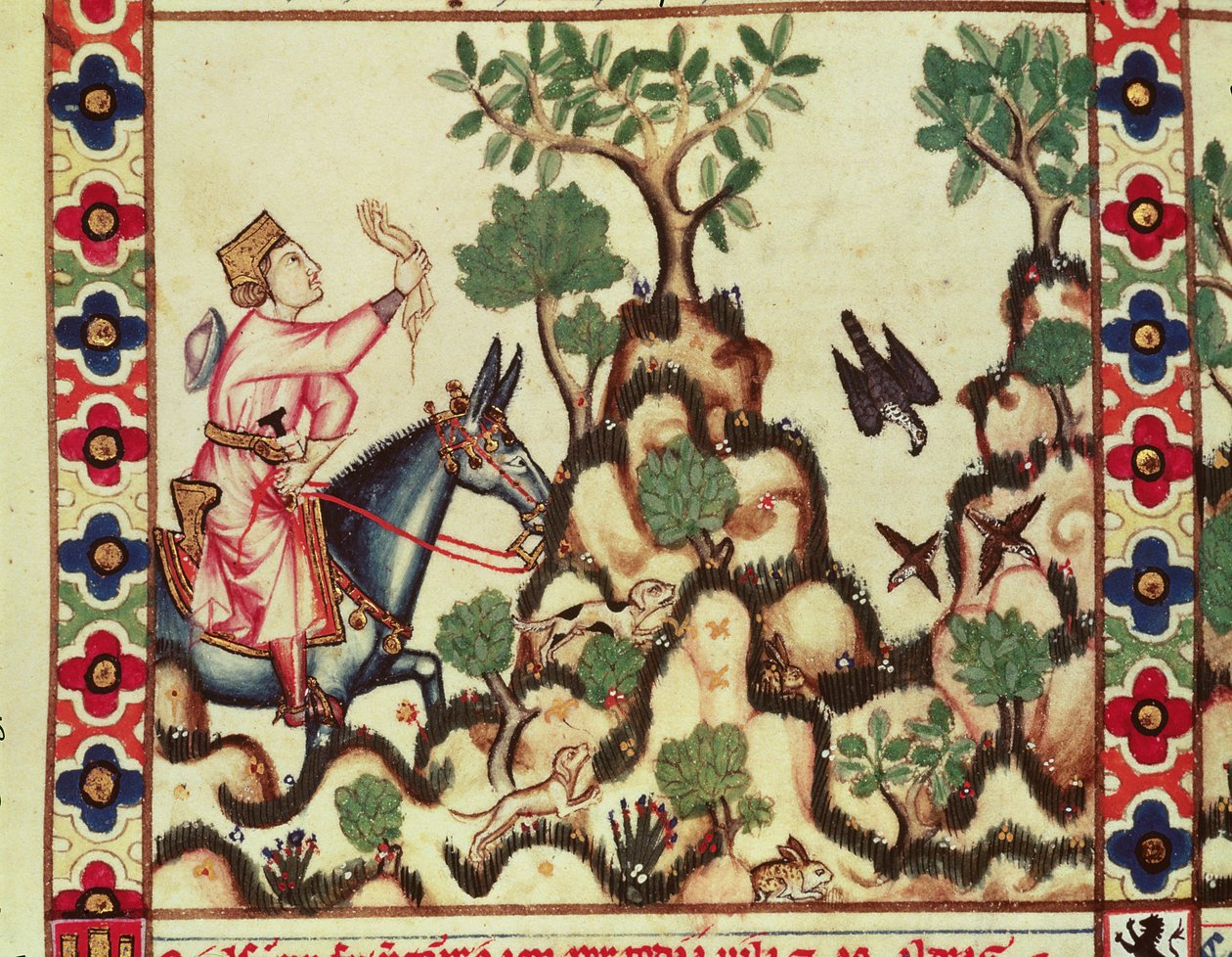 The Falcon Hunt, from the manuscript made under the direction of ...