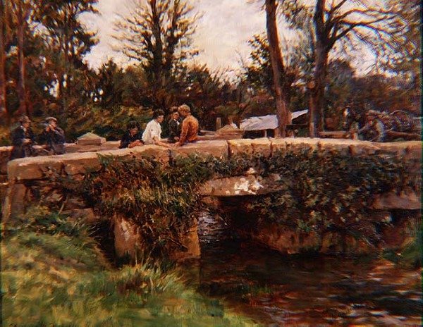 Relubbus Bridge by Stanhope Alexander Forbes: Fine art print