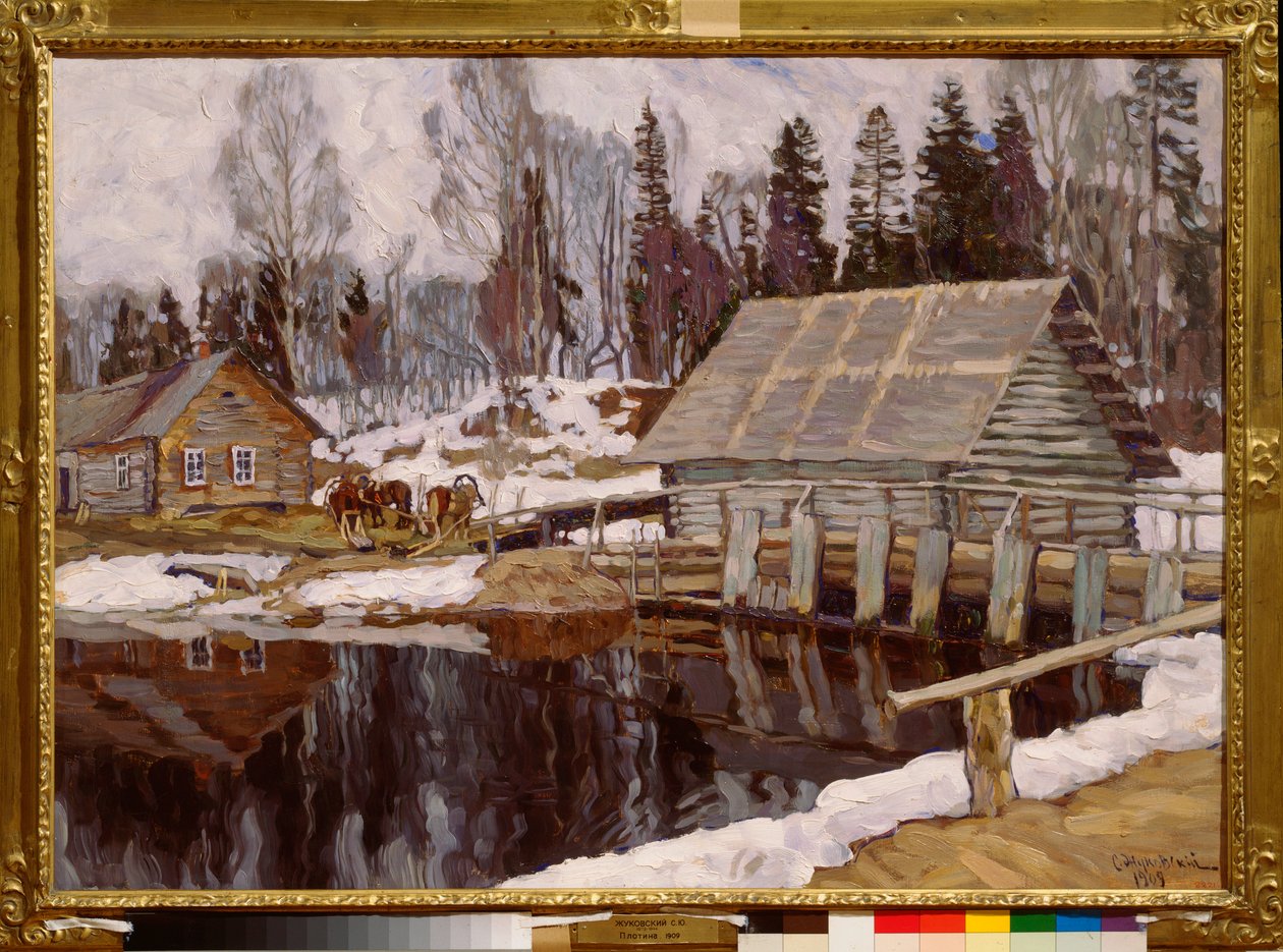 A Dam by Stanislav Joulianovitch Joukovski: Fine art print