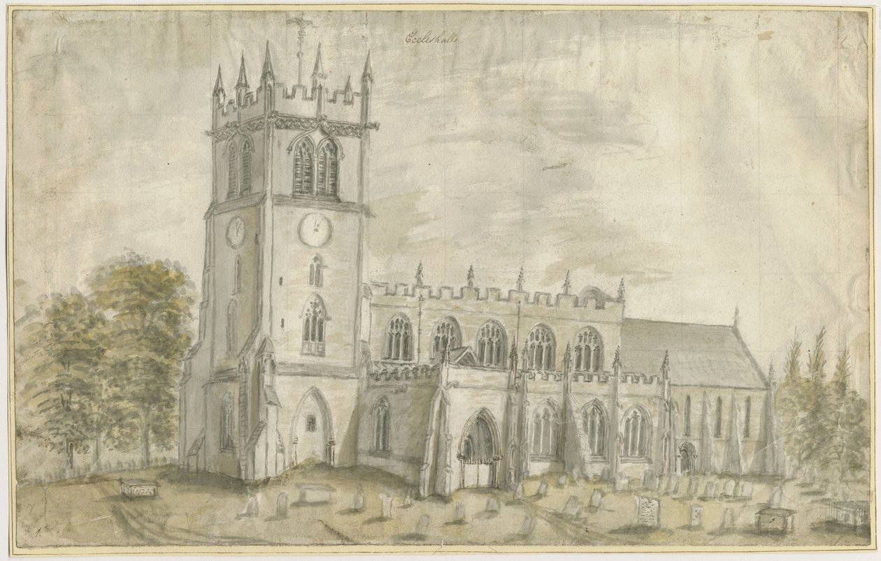 Eccleshall Church by Stebbing Shaw: Buy fine art print