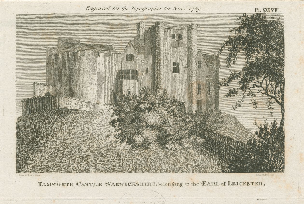 Tamworth Castle by Stebbing Shaw: Buy fine art print