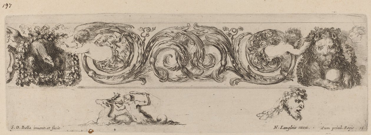 Ornamental Frieze with Eagle and Lion Engarlanded by Children, probably ...
