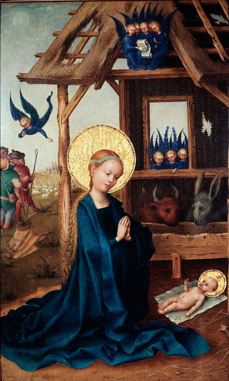 Adoration of the Child by Stephan Lochner: Fine art print