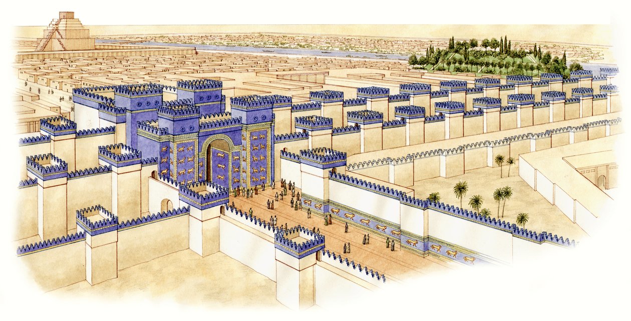 Ishtar Gate Of Babylon Drawing