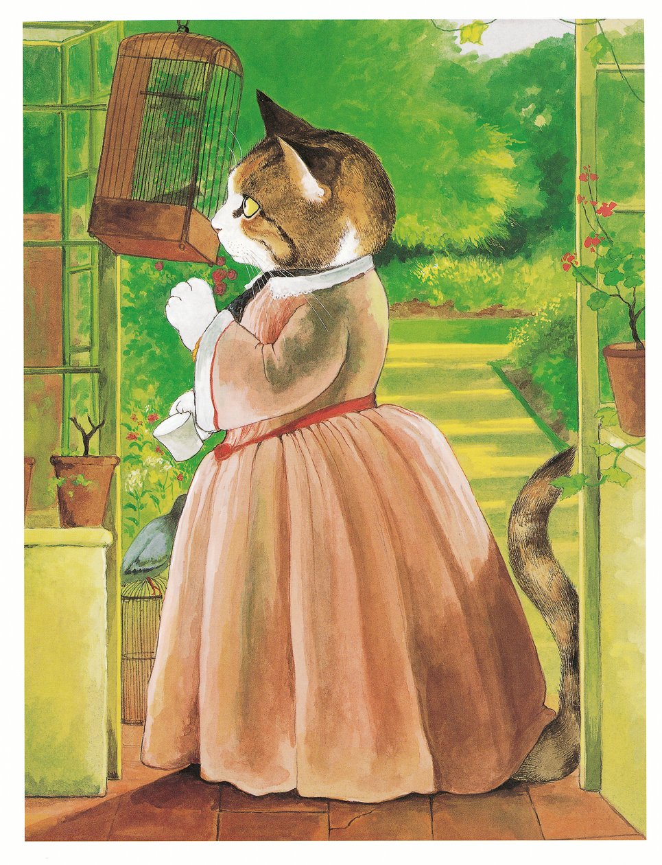 Illustration from Pre-Raphaelite Cats by Susan Herbert