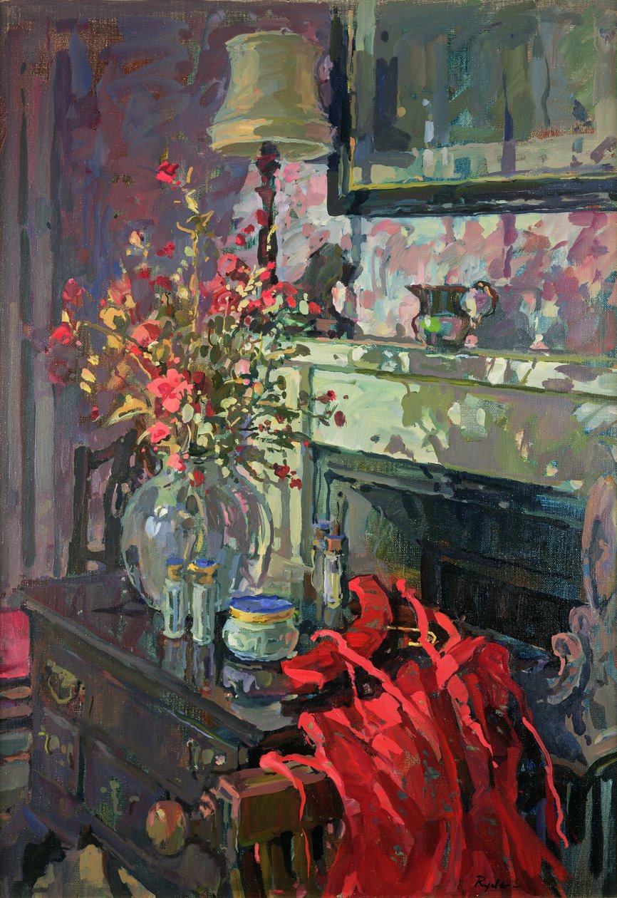 Interior with Red Dress by Susan Ryder: Buy fine art print