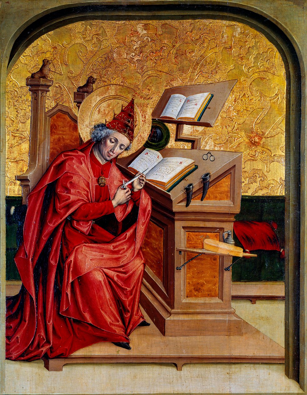 Portrait of Saint Gregoire the Great (540-604) Pope from 590 to 604 ...