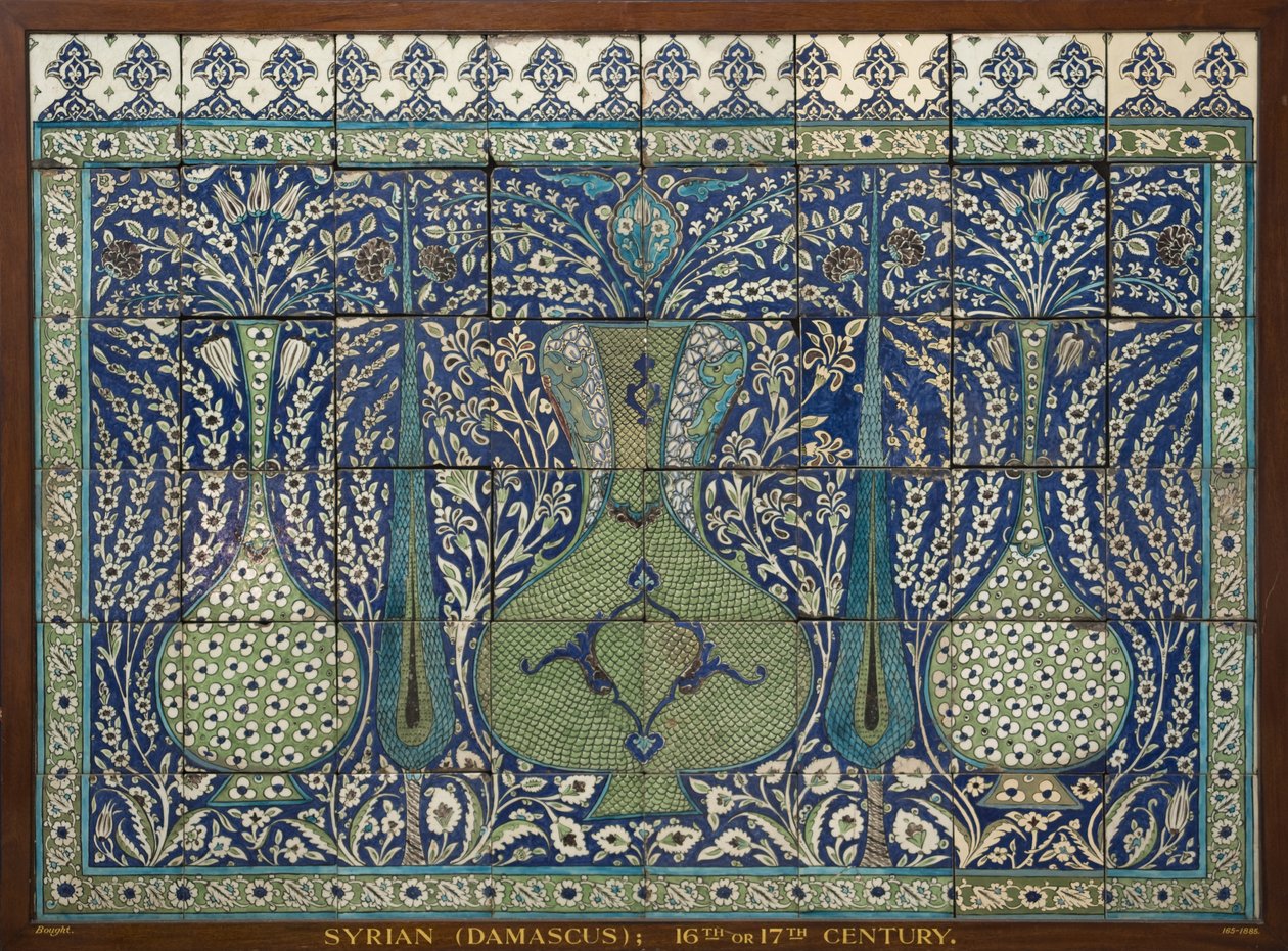 Stone-paste set of tiles, 18th century by Syrian School