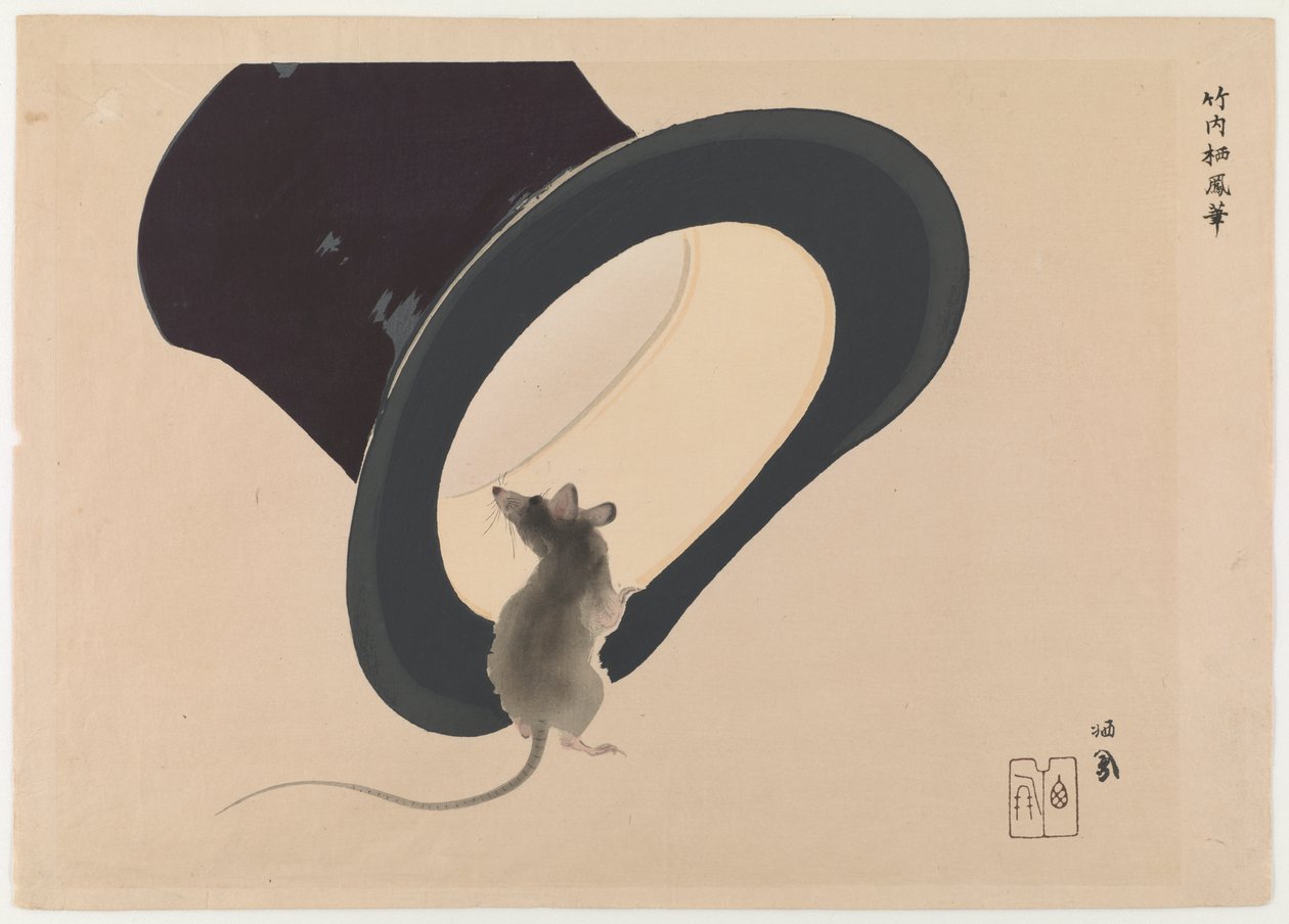 Mouse and Hat by Takeuchi Seiho: Buy fine art print