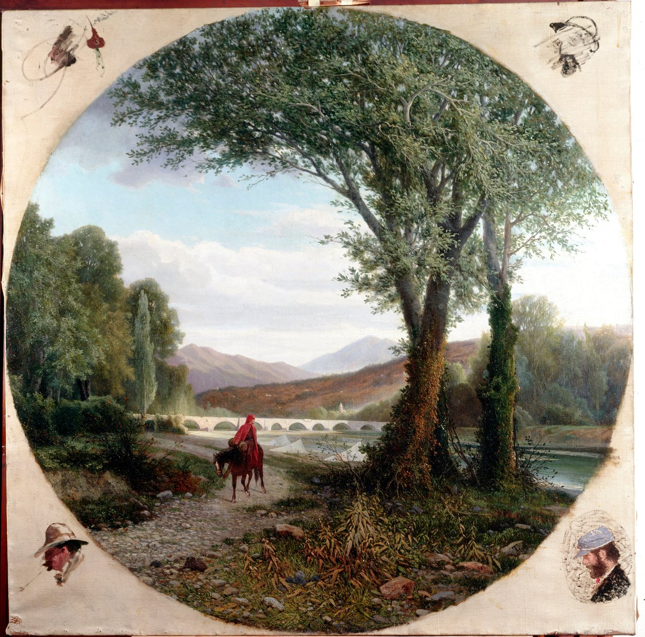 Dante a horse runs along the river Entella or the Passage (Illustration ...