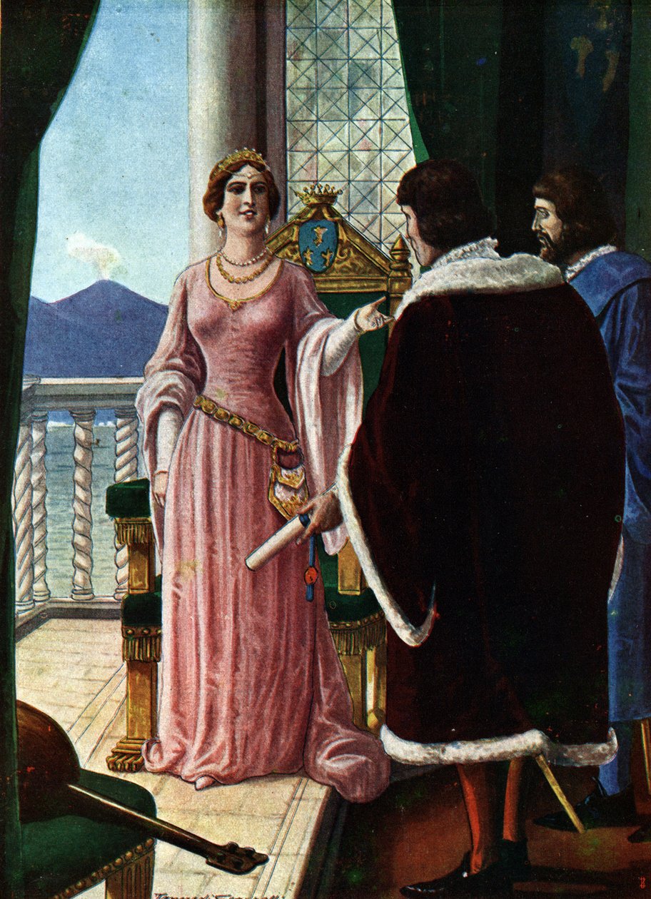 Queen Joanna II of Naples Chooses Louis III as King of Naples ...