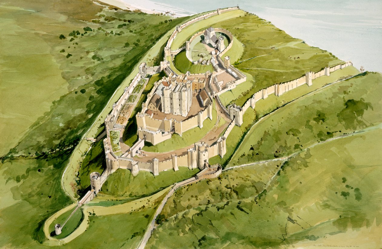 Dover Castle, c1300, c1990-2010 by Terry Ball