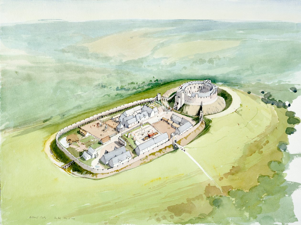 Restormel Castle, 14th Century, c1990-2010 by Terry Ball