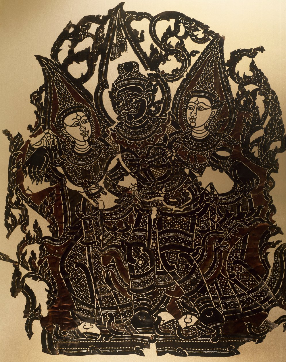 Scene from Nang Yai Shadow Puppet Theatre Representing Dasakantha and ...
