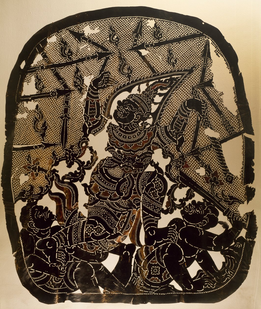 Scene from Nang Yai Shadow Puppet Theatre Representing Virunjambang ...