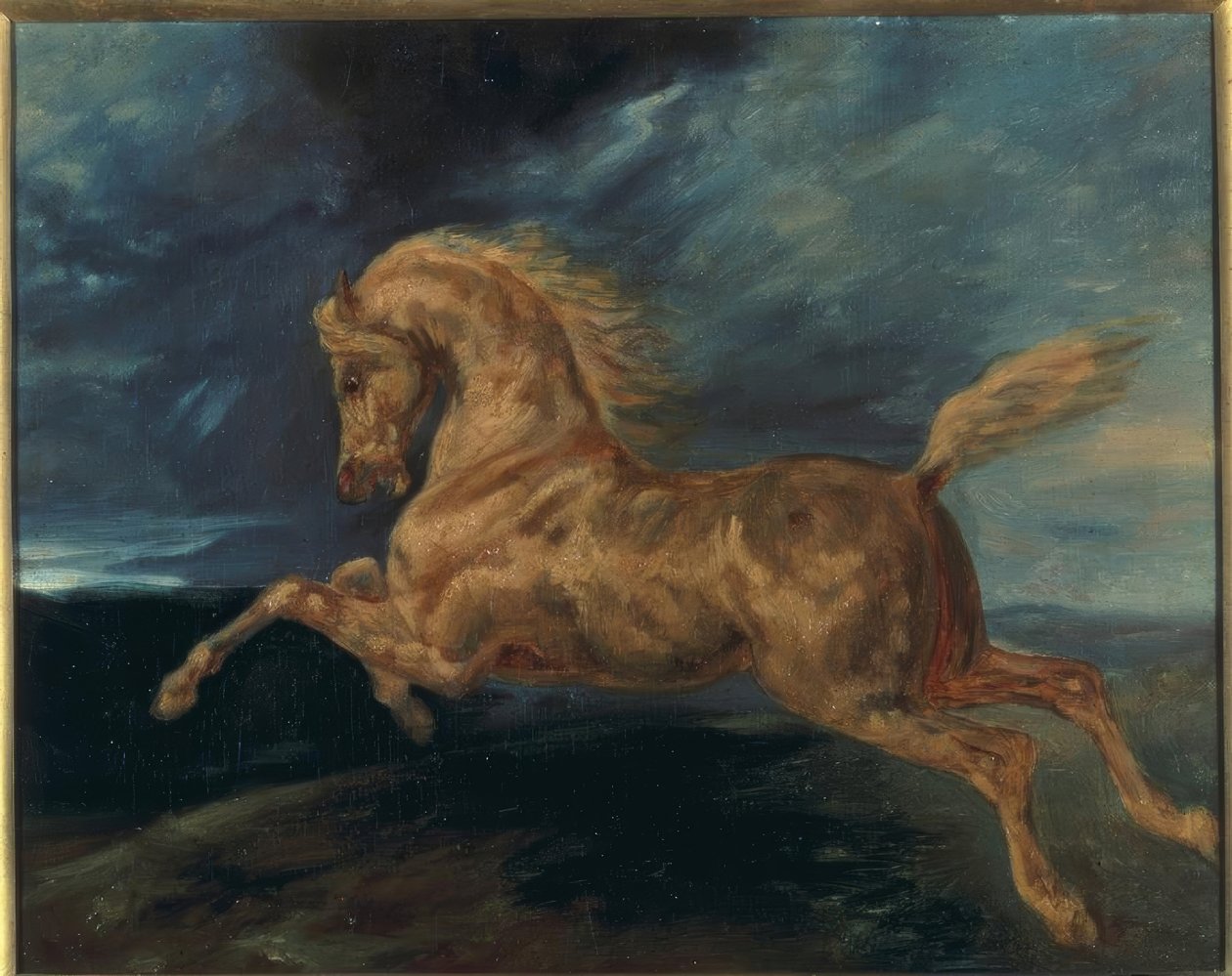Horse Frightened by Lightning by Theodore Gericault