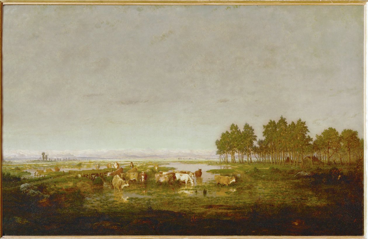 A Marsh in the Landes by Theodore Rousseau: Fine art print