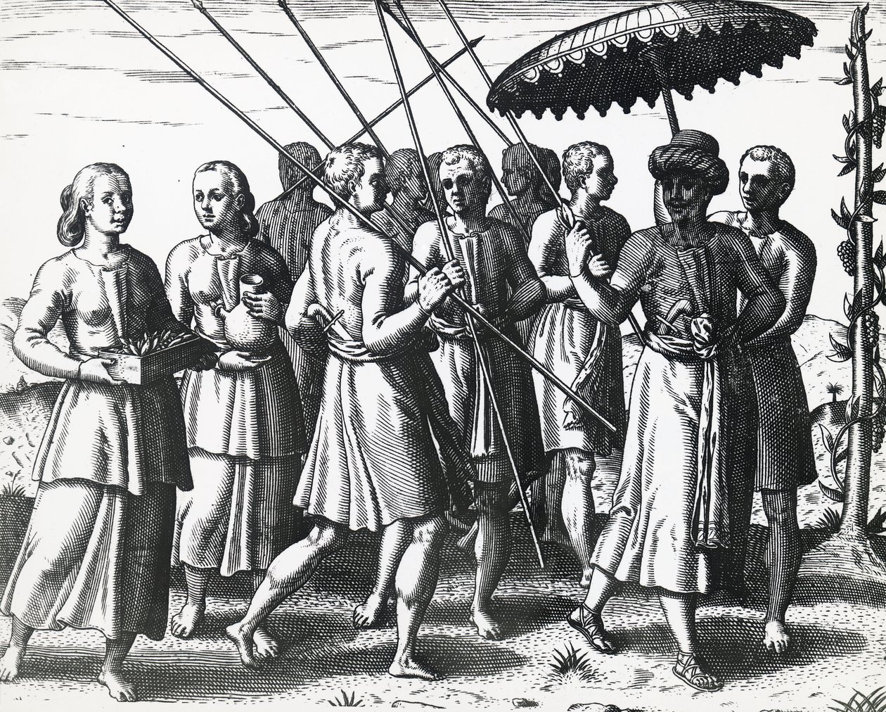 Inhabitants of Sumatra by Theodore de Bry: Fine art print