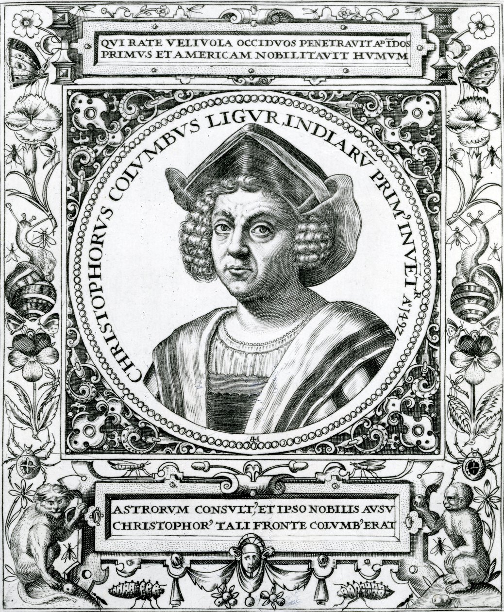 Portrait of Christopher Columbus from 'The Narrative and Critical ...