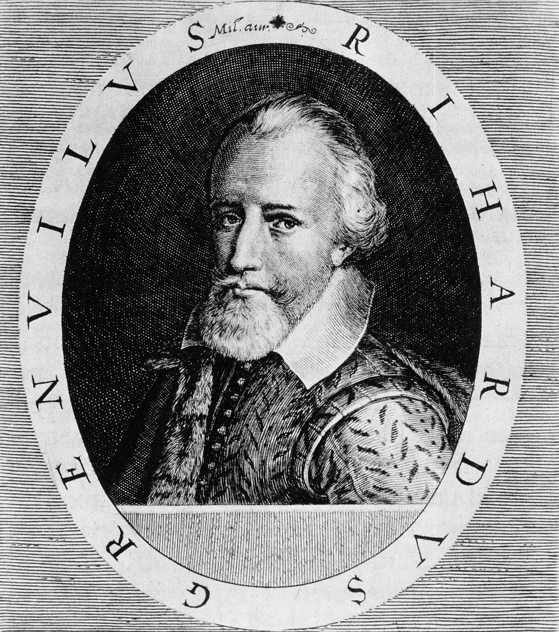 Sir Richard Grenville (c.1541-91), from 'Newe Welt und Americanische Historien' by Johann Ludwig ...