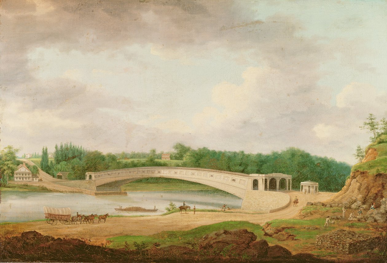 Upper Ferry Bridge at Fairmount by Thomas Birch