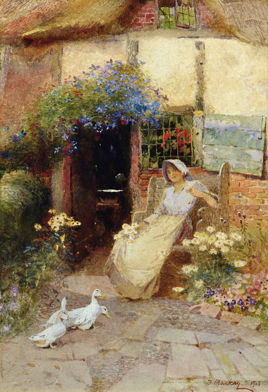At the Cottage Door by Thomas Mackay: Buy fine art print