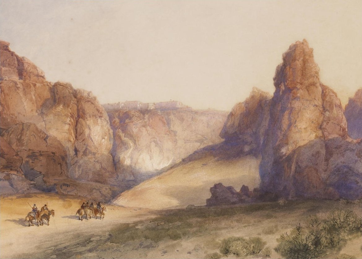 The Rock of Acoma, New Mexico by Thomas Moran
