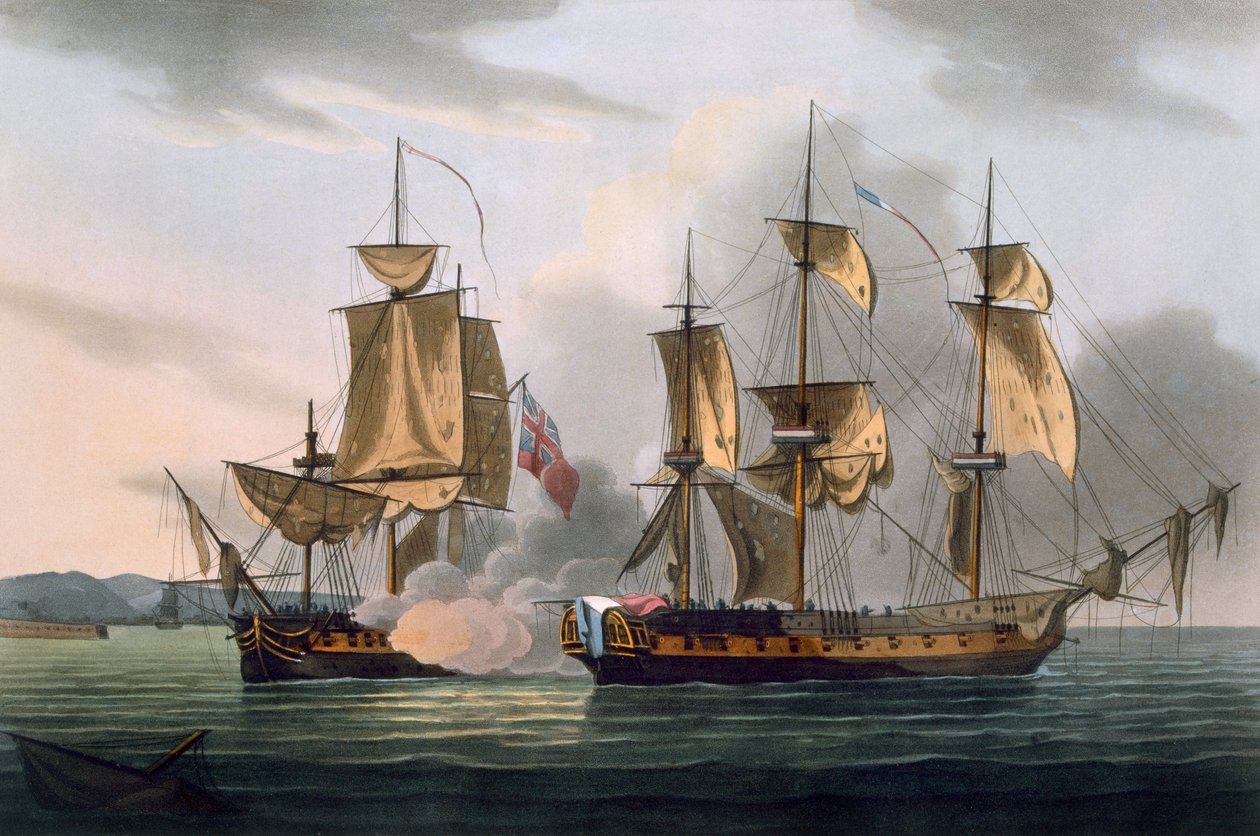 Capture of La Reunion, October 21st 1793 by Thomas Whitcombe