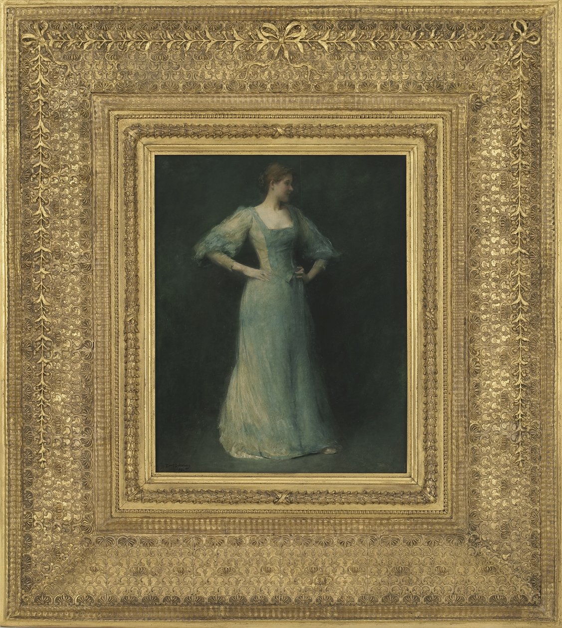 The Blue Dress by Thomas Wilmer Dewing: Buy fine art print