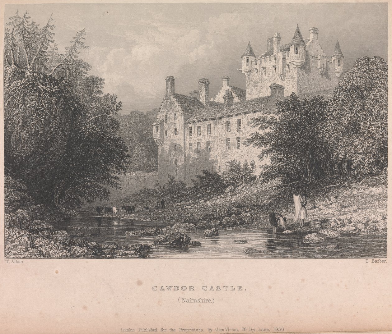Cawdor Castle, Narnshire by Thomas Barber: Fine art print