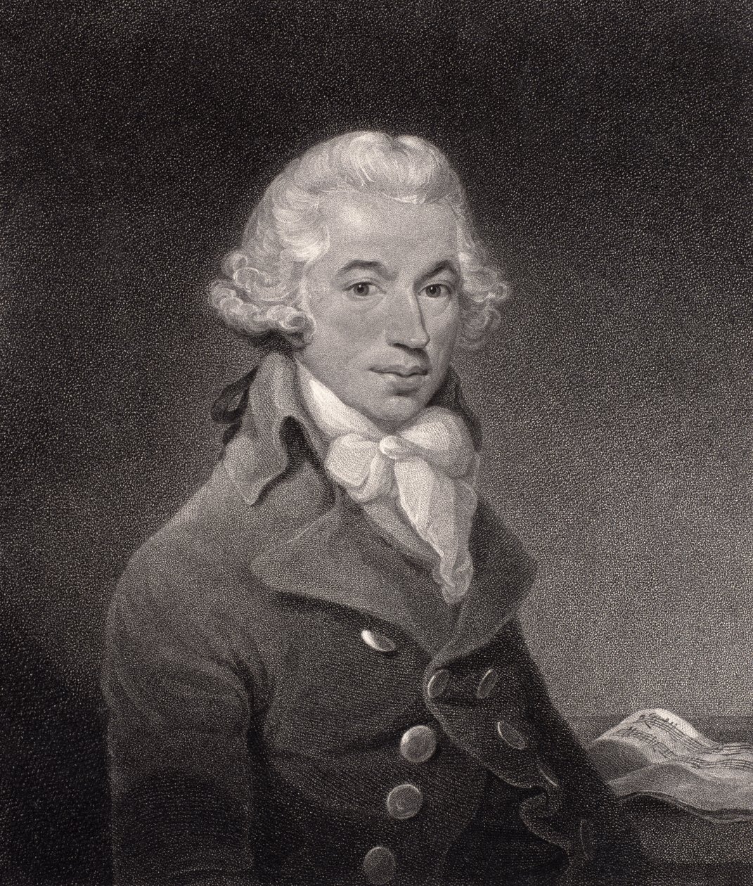 Portrait of Ignace Pleyel (1757-1831) engraved by William Nutter