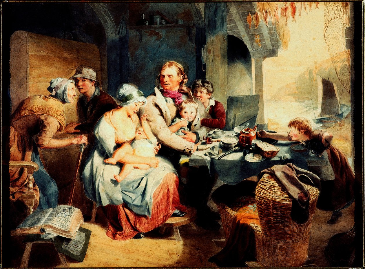 Fisherman's Cottage, 1810 by Thomas Frank Heaphy