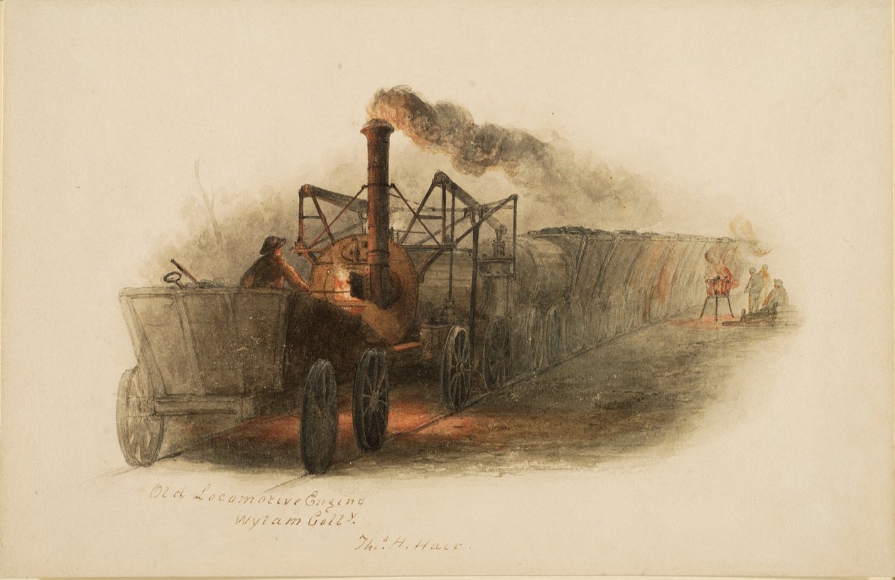 Old Locomotive Engine, Wylam Colliery by Thomas H. Hair