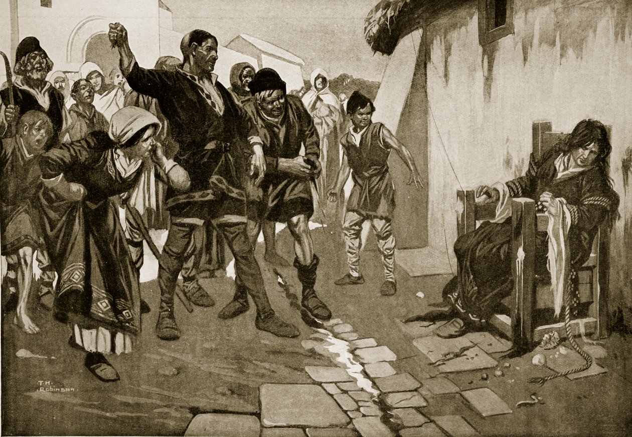 The Cucking-stool in Norman Times, Illustration from 'Hutchinson's ...