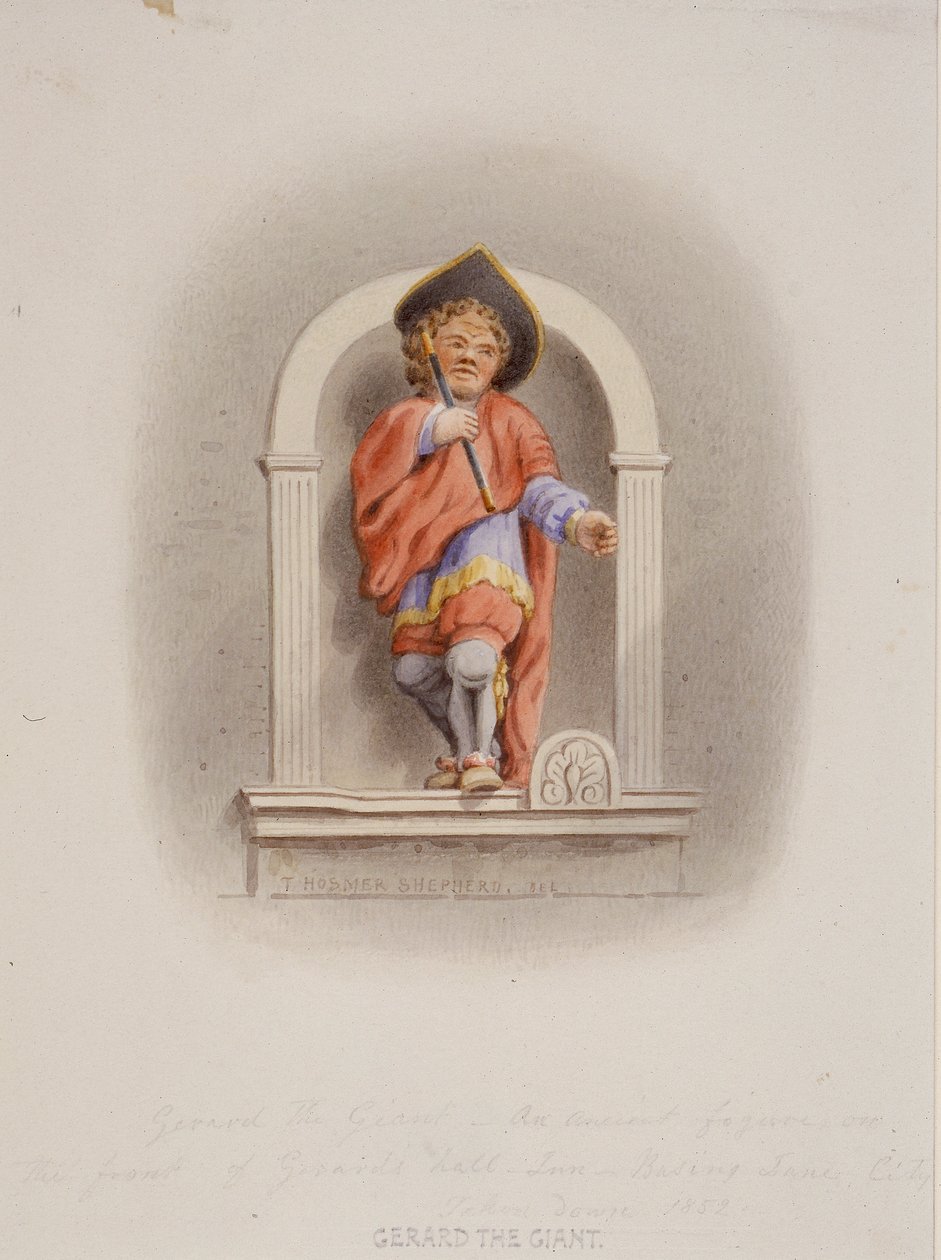 Gerard the Giant, Gerard's Hall, Basing Lane, London, 1852