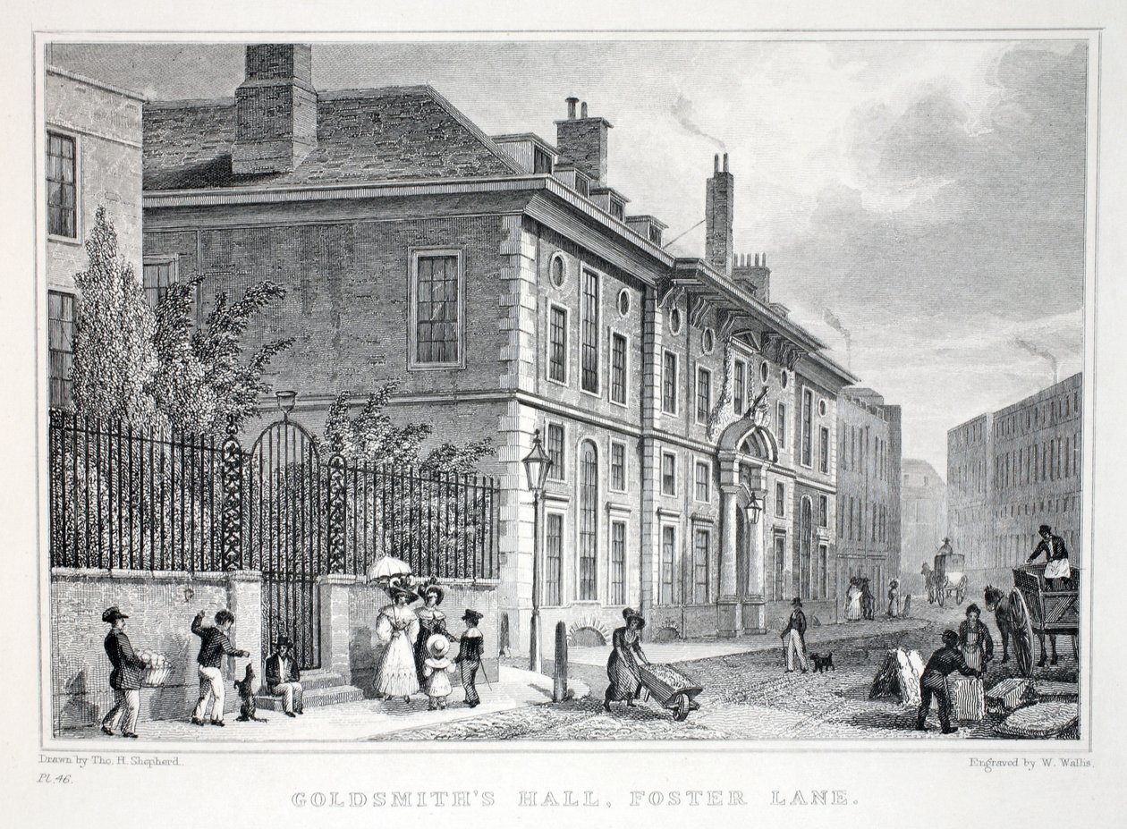 Goldsmith's Hall, Foster Lane, from 'London and its Environs in the ...