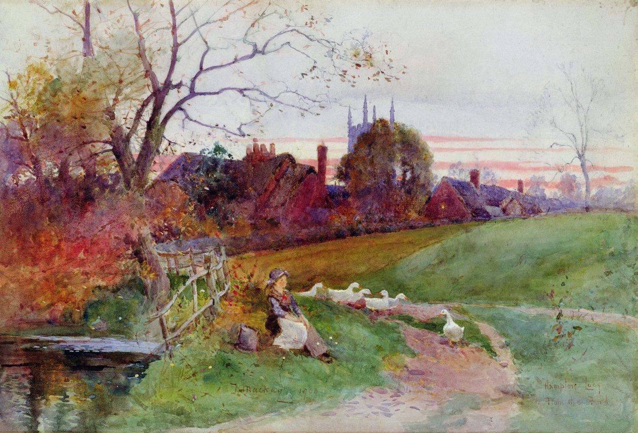 Hampton Lucy from the Ford by Thomas Mackay