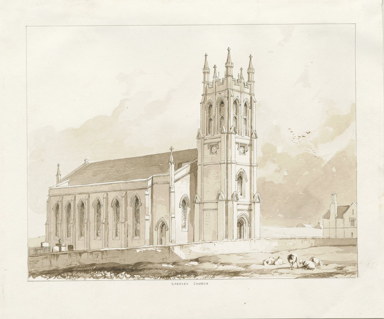Coseley Church by Thomas Peploe Wood: Buy fine art print