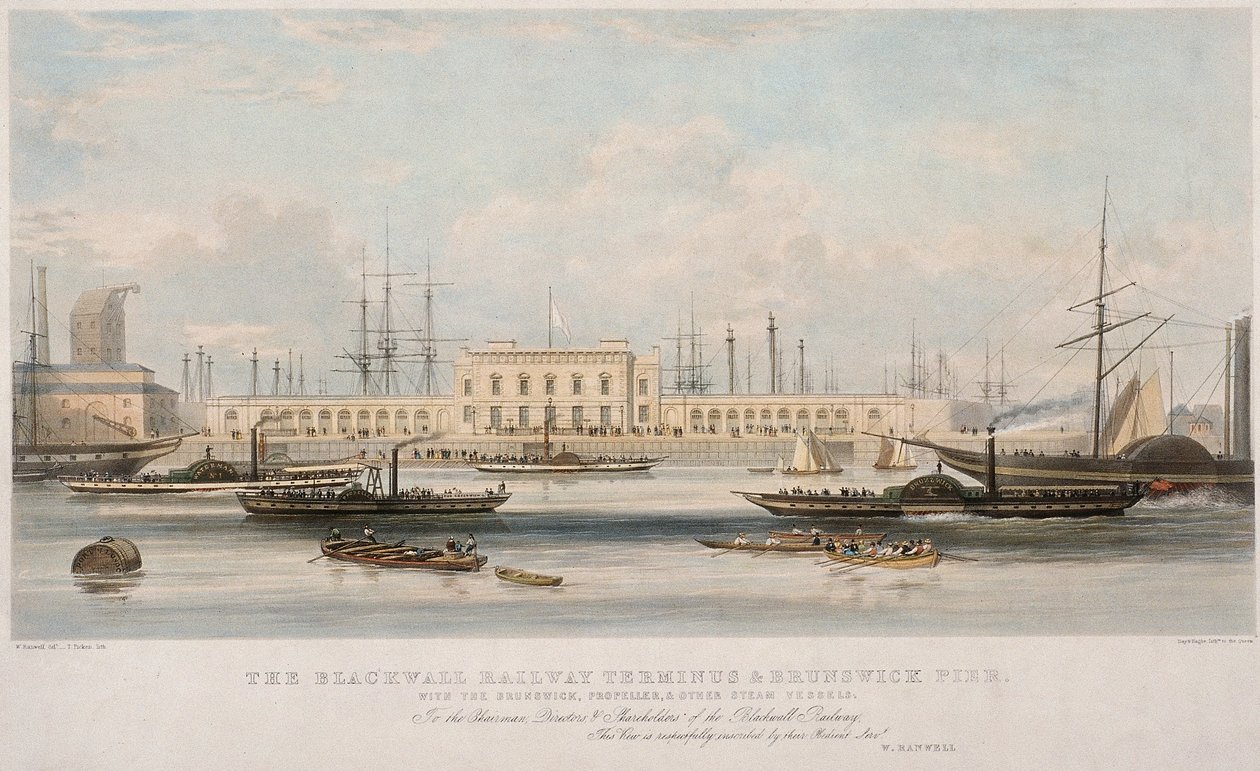 The Blackwall Railway Terminus and Brunswick Pier, Blackwall, Poplar ...