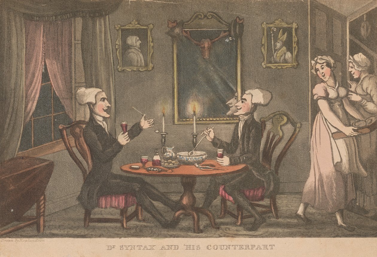 Dr. Syntax and his Counterpart by Thomas Rowlandson
