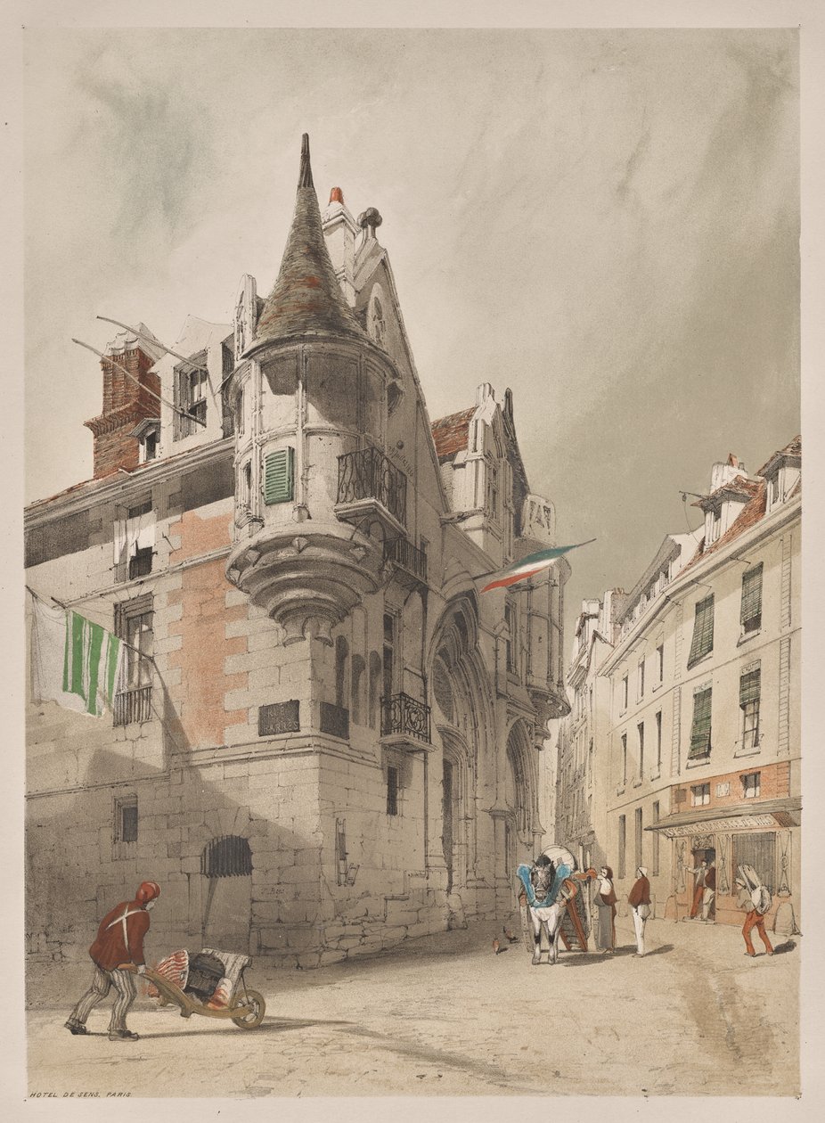 Picturesque Architecture in Paris, Ghent, Antwerp, Rouen: Hôtel de Sens ...