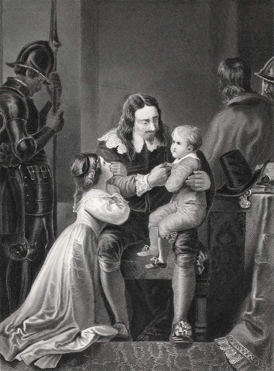King Charles I of England bidding farewell to his children before his ...