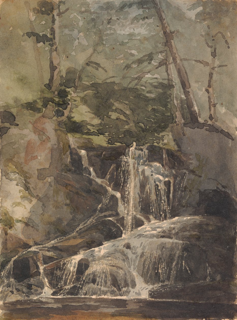Small Waterfall in Forest by Thomas Sully: Fine art print