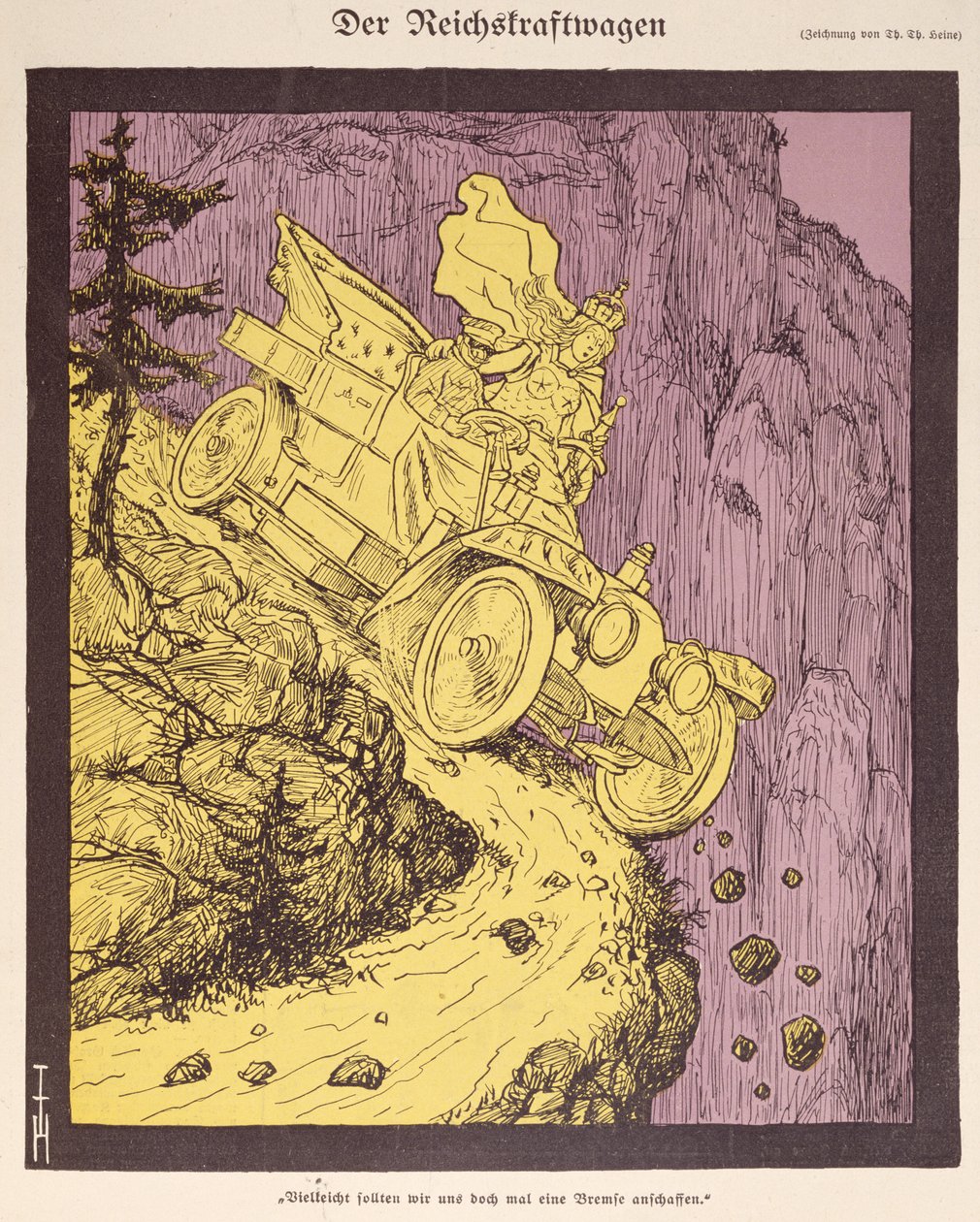 The Car of the German Empire Driven by Wilhelm II, Illustration from ...