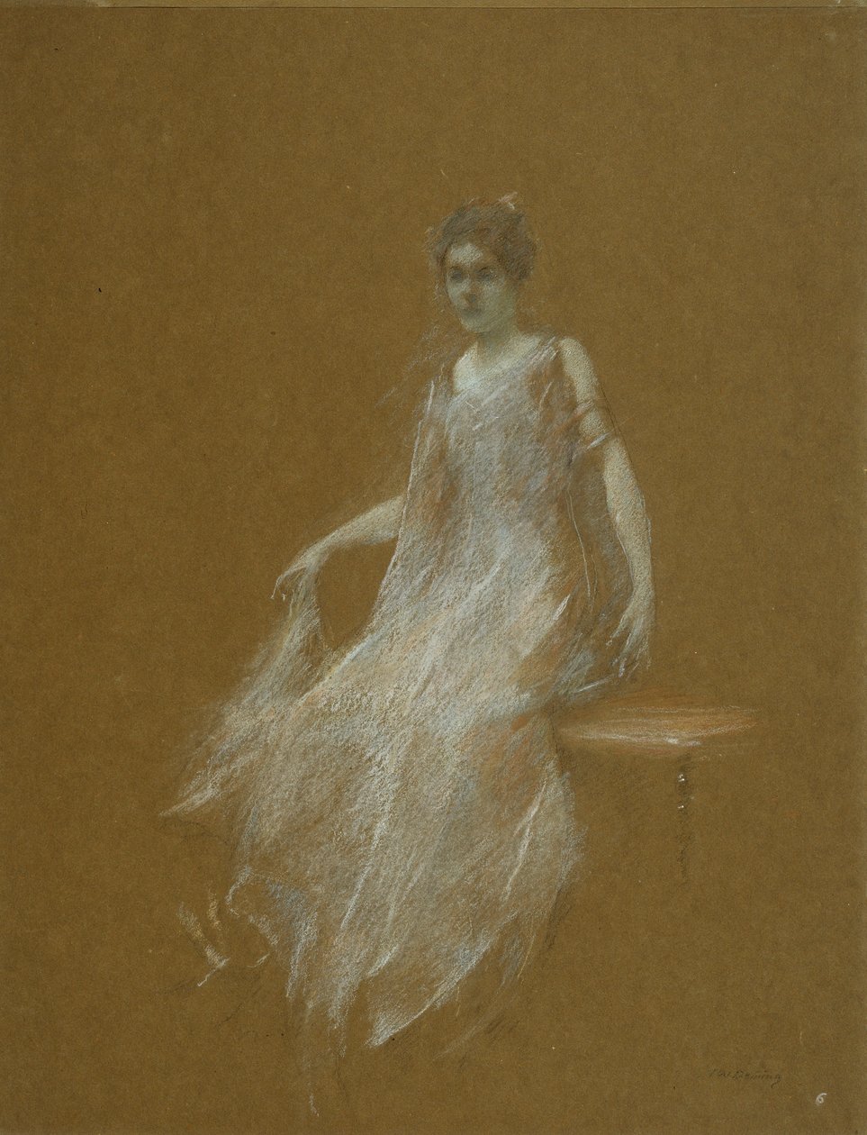 Lady in White by Thomas Wilmer Dewing: Buy fine art prints