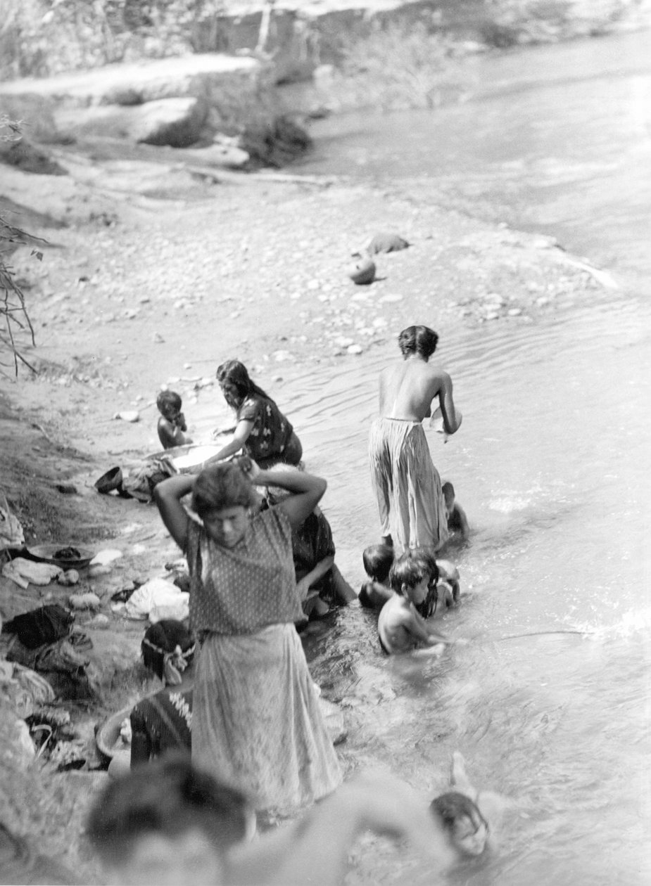 Washing at the River Near Tehuantepec, Mexico
