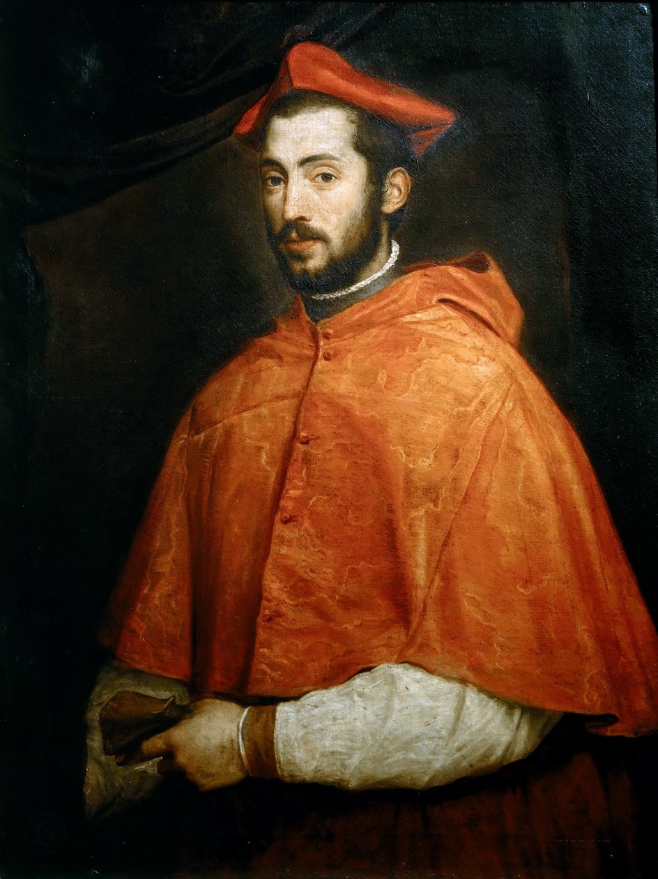 Portrait of Cardinal Alessandro Farnese by Titian