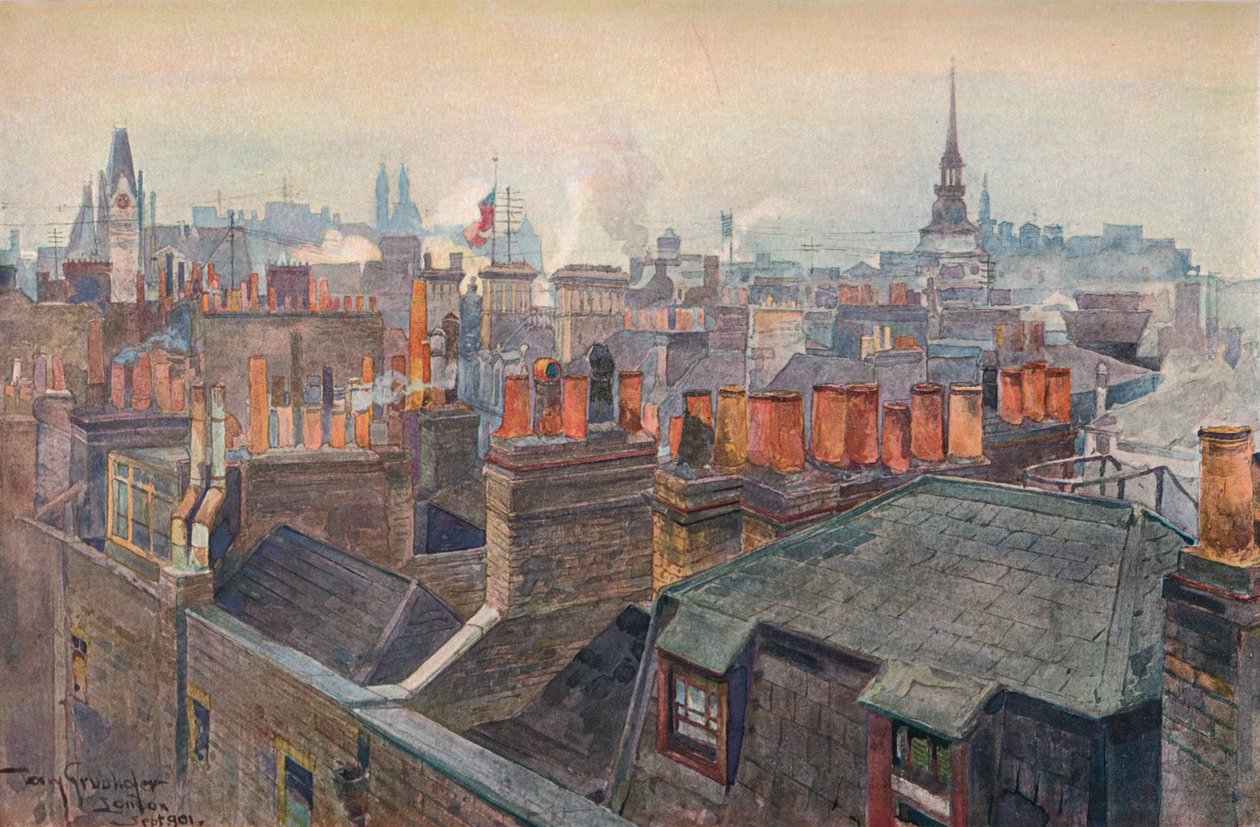 London Roofs by Tony Grubhofer: Premium art reproduction